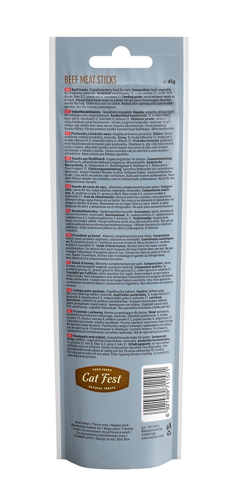 Cat Fest Meat Sticks Beef For Cat[Weight - 45g] | SMBG B2B Website